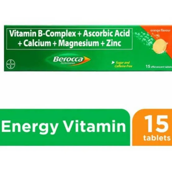 Berocca Performance Orange 15 Tablets Vitamin B-Complex + Ascorbic Acid ...