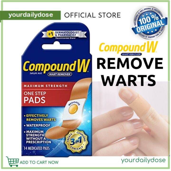 Compound W Maximum Strength One Step Pads Effective Salicylic Acid Wart ...