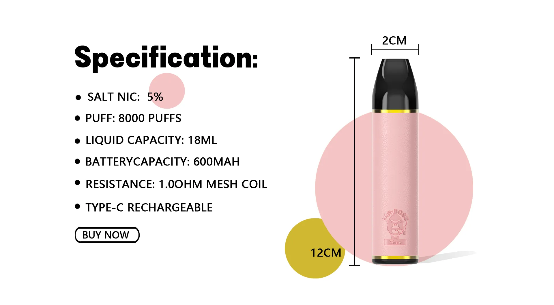 SKEY MR BOSS 8000/9000 Puffs 5% Disposable P O D Disposable Vapp (Smart ...