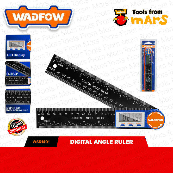 WADFOW Digital Angle Ruler 200mm Finder Protractor 2 in 1 Angle Finder ...