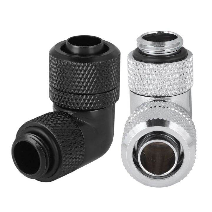 G1/4 Thread Water Cooling Fittings Thin Tube 90 Degree Right Angle ...