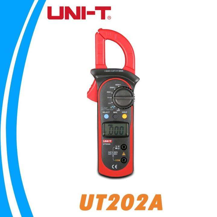 UNI-T UT202A 400-600A Digital Clamp Meter 600V โวลต์มิเตอร์2000นับช่วง ...