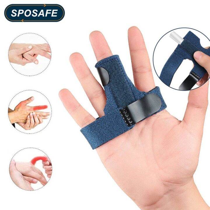 SPOSAFE 1Pcs Adjustable Finger Splint Brace finger sleeve finger ...