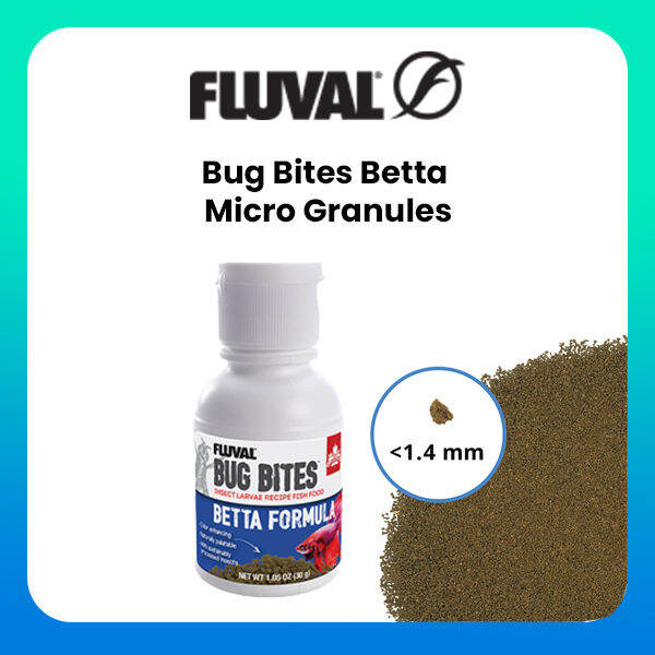 Fluval Bug Bites Betta Fish Food - Granules for Small to Medium Sized ...