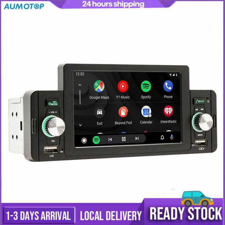 Car Stereo MP5 Player BT FM Radio Receiver with Carplay Android Auto ...