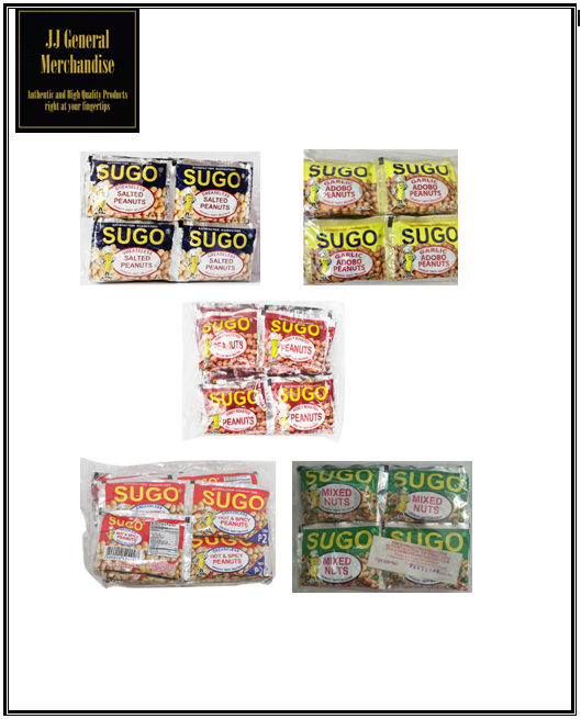 Sugo Peanuts 6g 1 Pack 20 Pcs Bundle Pack Of 5, Assorted Flavor (Honey ...