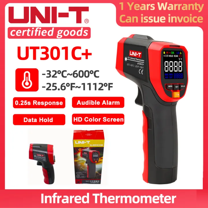 UNI-T UT301A+ UT301C+ Infrared Thermo-meter Digital Measure Temperature ...