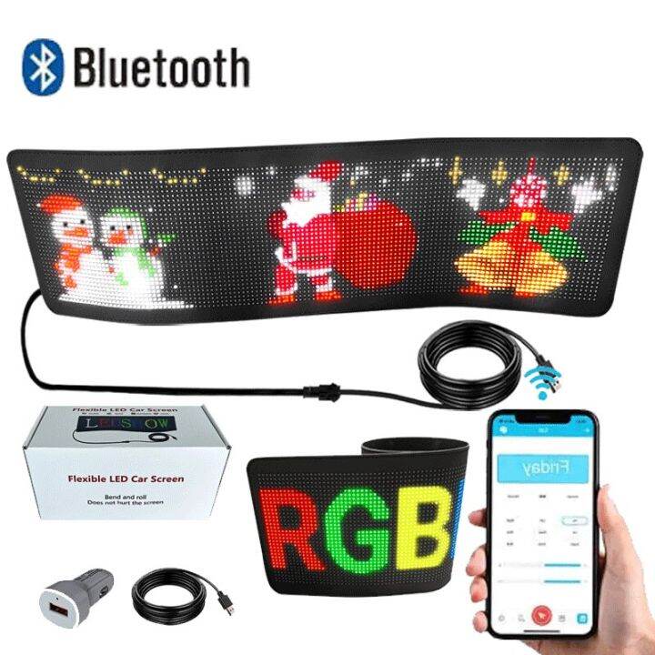 Programmable App Smart Wireless Sign Bright Scrolling Board Display Car ...