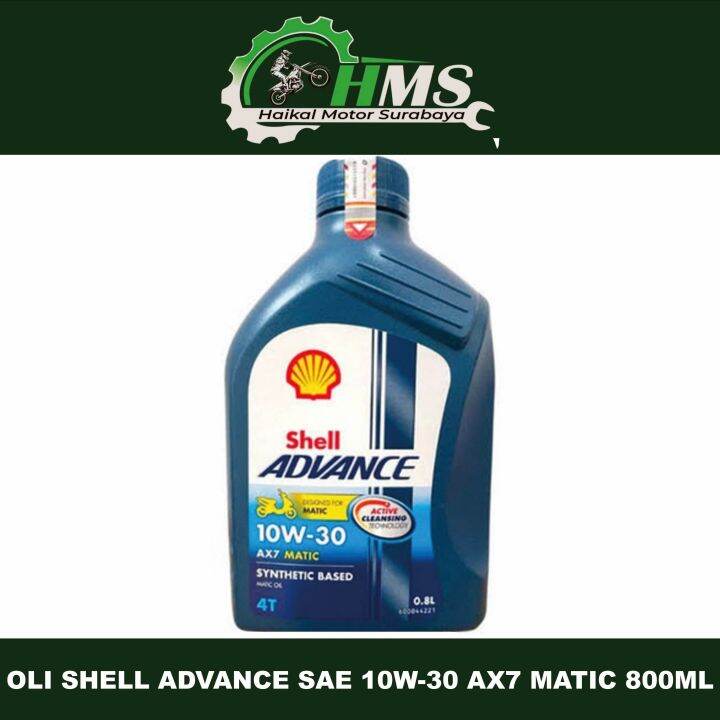 Oli Shell Advance AX7 SAE 10W-30 0.8 L (Matic) - OLI MESIN SHELL ADVANCE UNTUK MOTOR BEBEK MATIC ...