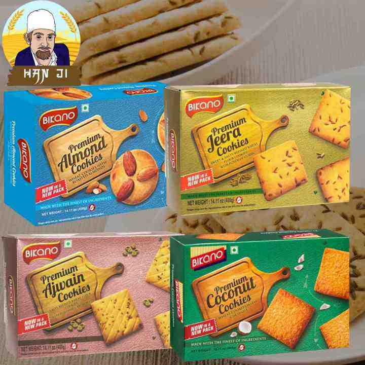 Bikano Cookies คุกกี้ Coconut Almond Jeera Ajwain ยี่หร่า มะพร้าว อัล ...