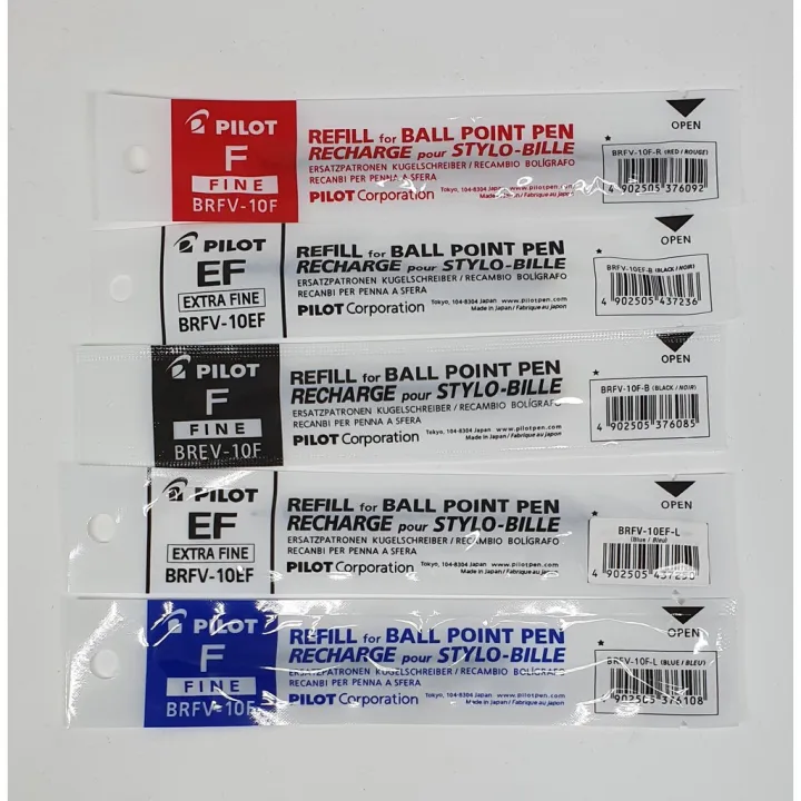 Pilot Acroball Ballpoint Pen Refill BRFV - Extra Fine 0.5 / Fine 0.7 ...