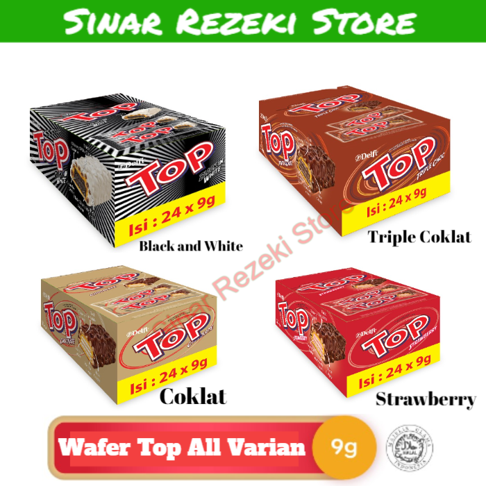 Wafer TOP Varian Rasa / Wafer Delfi TOP / TOP Wafer Coklat / Wafer TOP ...