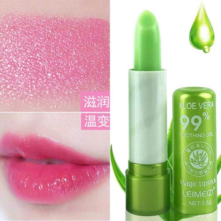 Lipstick Aloe Vera 99% Lip Balm Magic Colour Temperature Change Suhu ...