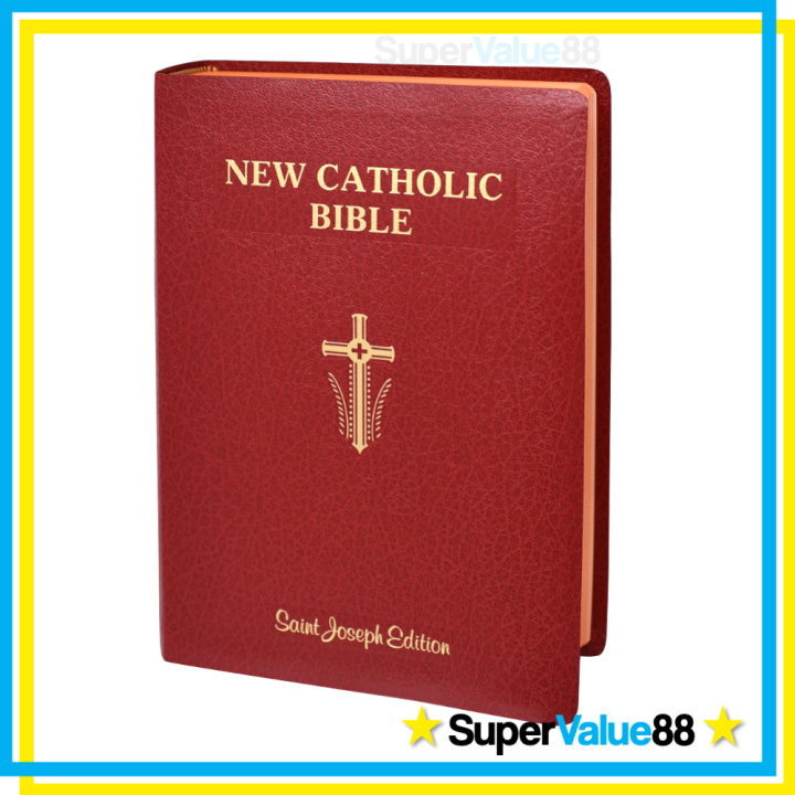 New Catholic Bible Giant Print (Red Faux Leather) - St. Joseph Edition ...