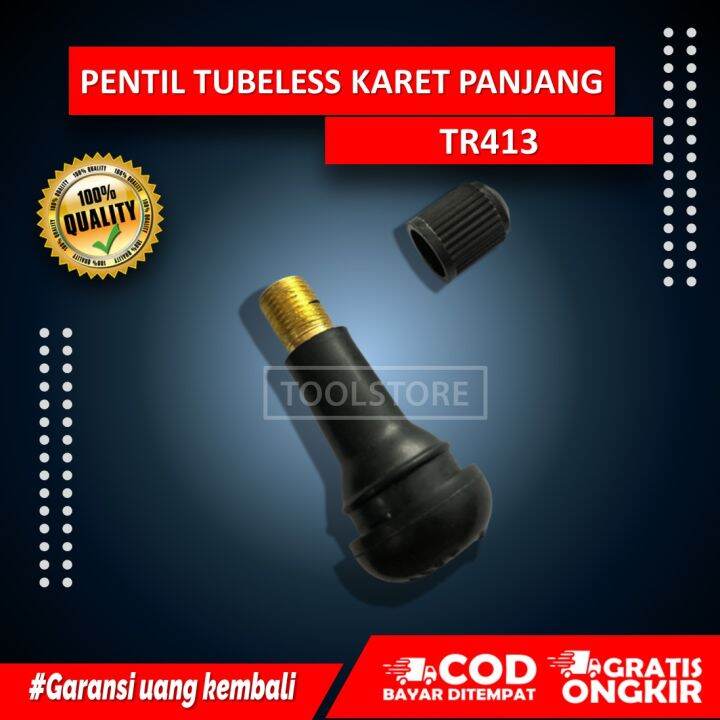 PENTIL BAN TUBLES TUBELESS KARET PANJANG MOTOR TR413 | Lazada Indonesia