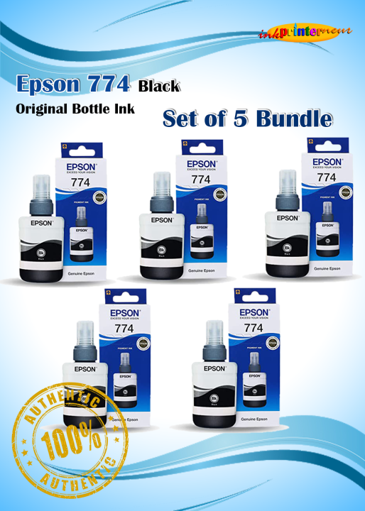 Epson T7741 Pigent Black Ink Bottle set of 5 | Lazada PH