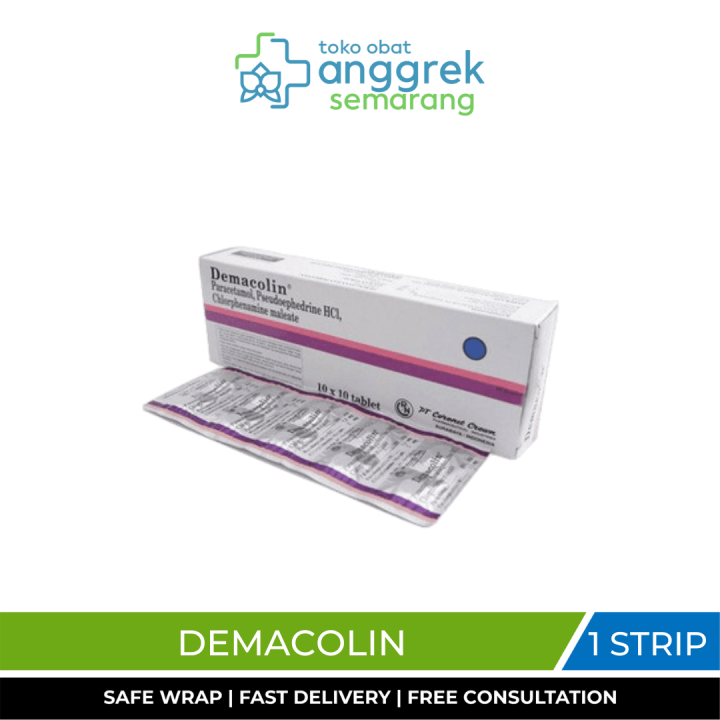 DEMACOLIN TAB 10S/PILEK/DEMAM/PUSING/FLU TABLET | Lazada Indonesia