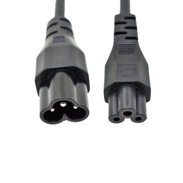 IEC 320 C6 to C5 3 Pin male to female Cloverleaf short AC Power cable ...