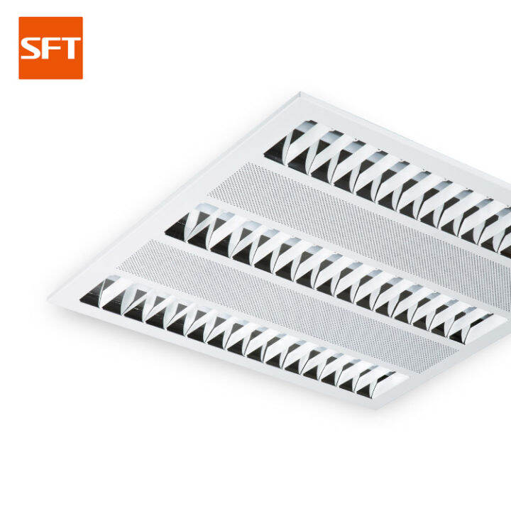 Double parabolic louver aluminium recessed type grille replaceable T5 ...