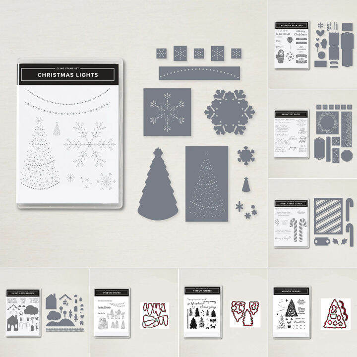 Microgood 1เซ็ตใสตกแต่งเพิ่มบรรยากาศเนื้อชัดเจนตกแต่งคริสต์มาสทำสมุดใช้หลายดอกไม้แบบแม่แบบ ...