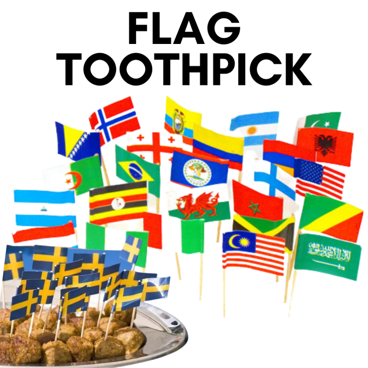 Flag Toothpicks assorted 144pcs per box | Lazada PH