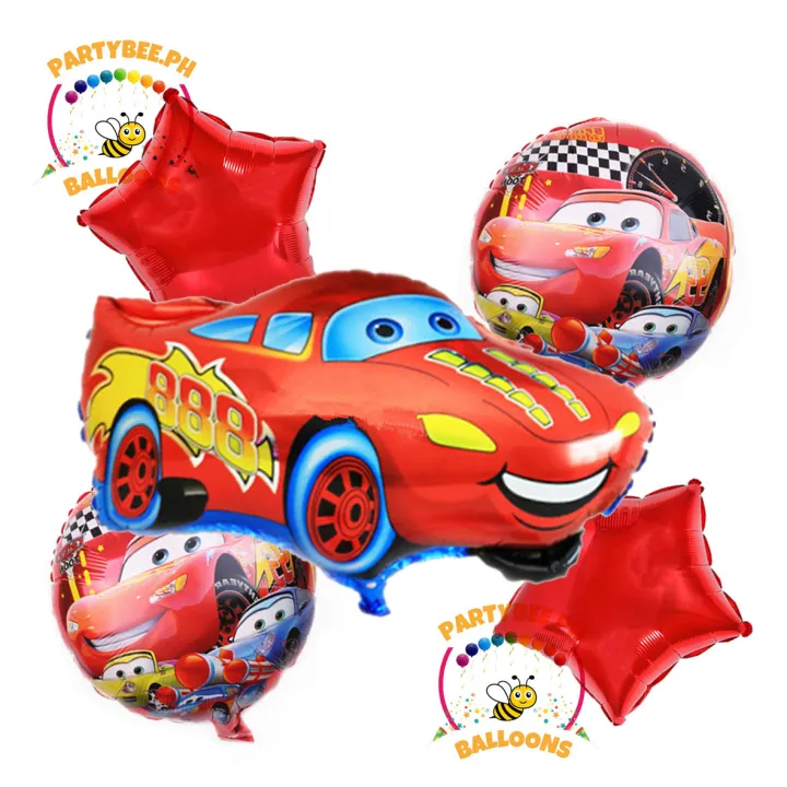 5pcs Balloon SET Lightning McQueen Cars 5in1 Set Boys Theme Mylar ...
