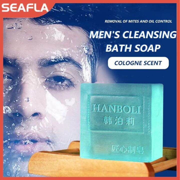 SeaFlaker | HANBOLI โคโลญผู้ชายสบู่ทำมือทำความสะอาดหน้าสบู่ควบคุมความ ...