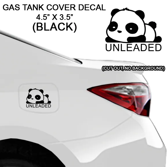 Gas Tank Cover Decal Car Sticker - Sleeping Panda Black Waterproof ...