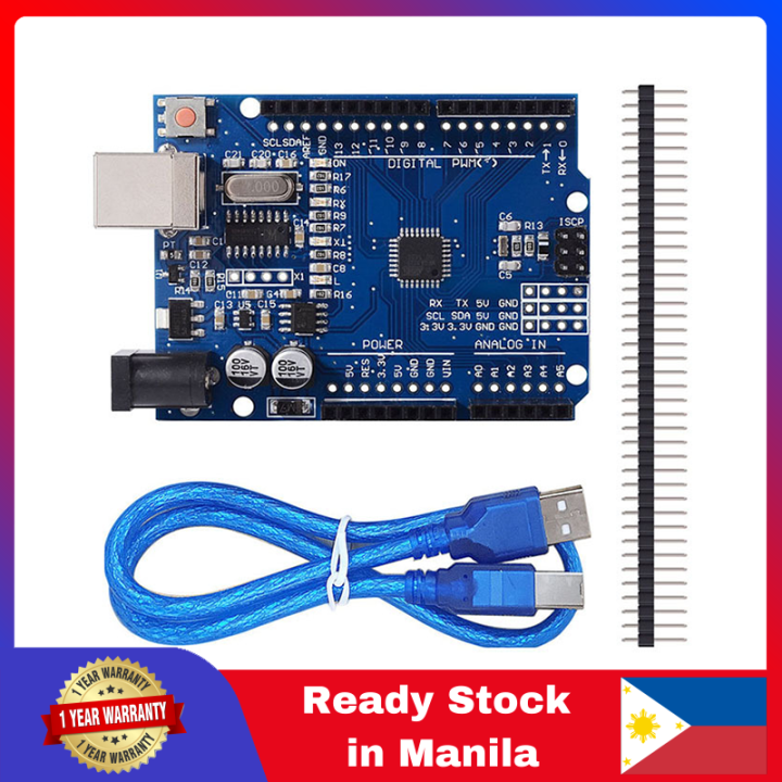 【COD】MOKI Original Arduino UNO R3 with USB Cable Compatible Motherboard ...