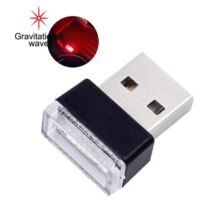 Gravitational Wave 18mA 5V บรรยากาศแสงอินเตอร์เฟซ USB มินิ LED ภายในรถ ...