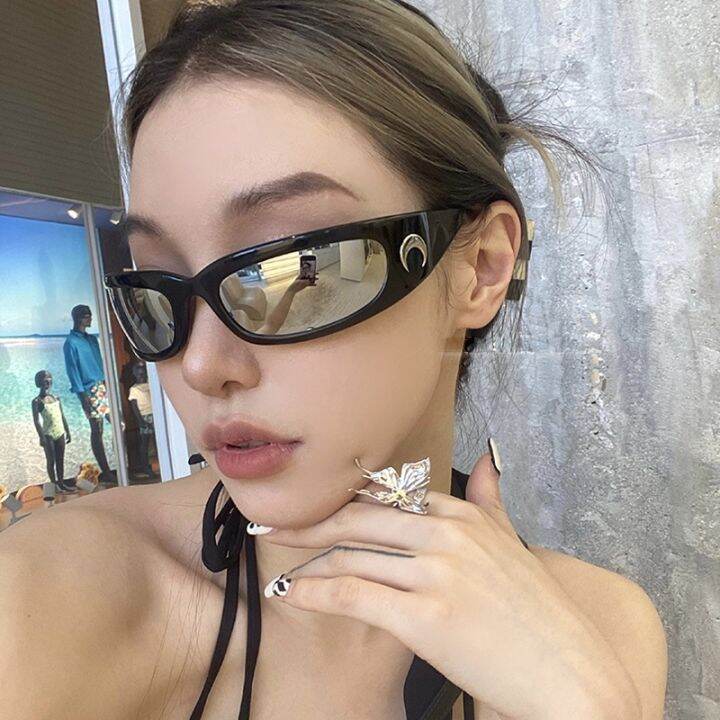 New Chic Moon Rectangular Sunglasses Hip Hop Punk Sun Glasses Street ...