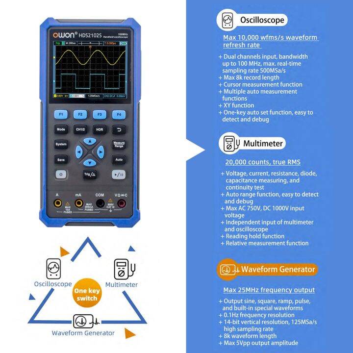 DSO2512G Digital Oscilloscope 120M Bandwidth Dual/Single Channel ...