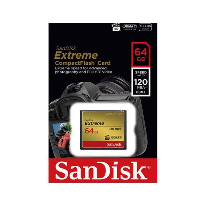 SanDisk CF EXTREME C10 64GB R 120 W 85(SDCFXSB_064G_G46) | Lazada.co.th