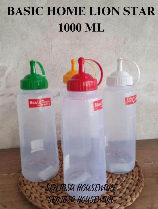 BOTOL SAOS RASSA 1000 ML BASIC HOME LION STAR / BOTOL KECAP 1 LITER ...