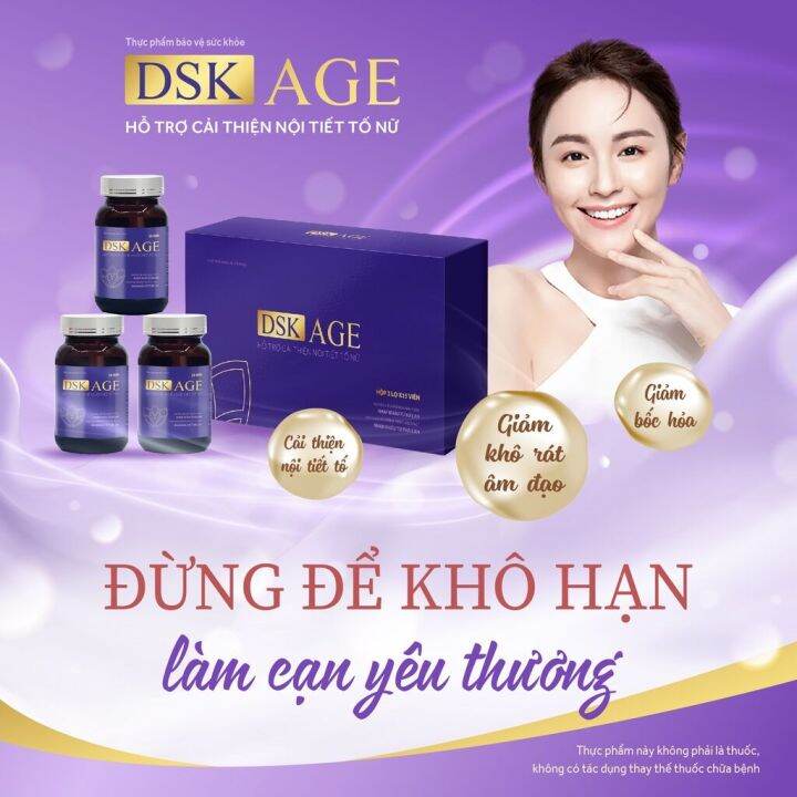 Viên Uống DSK AGE VSHINE - Hỗ Trợ Cải Thiện Nội Tiết Tố Nữ - Hộp 3 Lọ x 15 Viên | Lazada.vn