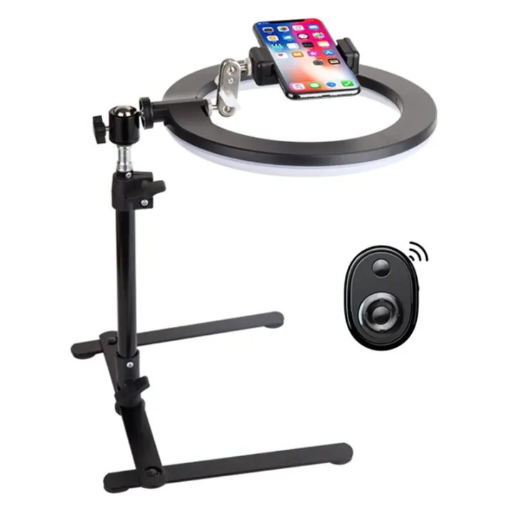Mobile Phone High Angle Shotting Stand Desktop Ring Fill Light with ...