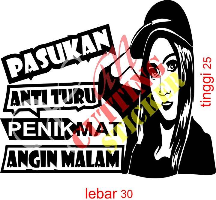 CUTTING STICKER MOBIL STICKER MURAH STICKER KATA KATA STICKER TULISAN ...