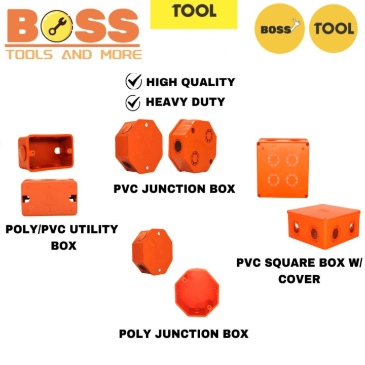 PVC / POLY UTILIT BOX/ SQUARE BOX W. COVER / JUNCTION BOX | Lazada PH
