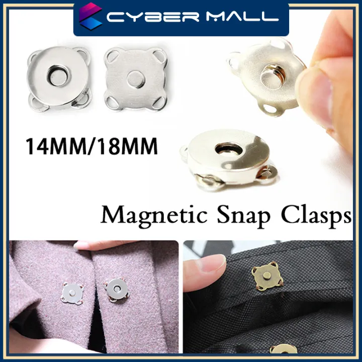 10 PAIRS 14/ 18mm Magnetic Snaps Purse Clasp Closures Metal Magnetic ...