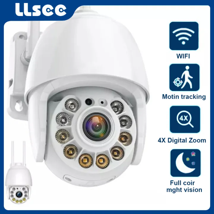 Outdoor Wireless Security IP Camera 2MP 1080P WiFi Mini PTZ Camera 4X ...