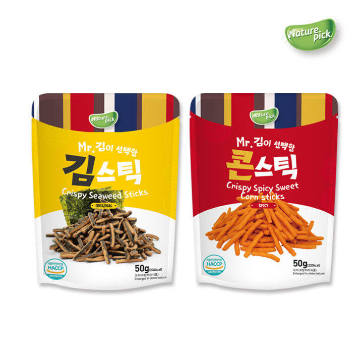 KOREAN CRISPY STICKS 2types - CRISPY SEAWEED STICKS (50g*10ea) & CRISPY ...