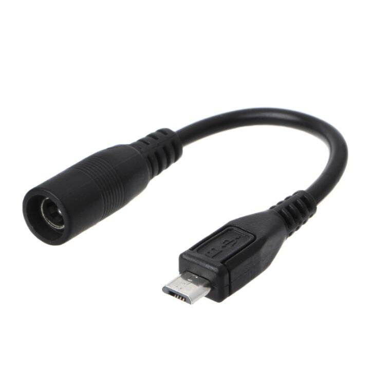 5.5x2.1mm DC Power Plug Waterproof Jacket Female To Micro USB Male ...