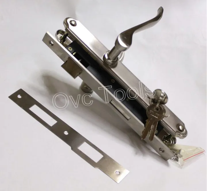 Satin Nickel Slimline Mortise Lever Grill Door Lock Set (S3085SN) | Lazada