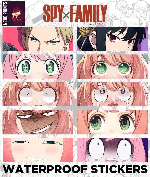 Anime Eye Slap | Spy X family | Laminated Vinyl Sticker | Waterproof ...