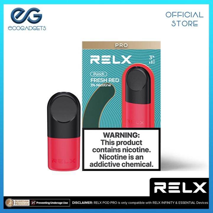 RELX Pod Pro FRESH RED Flavor For RELX INFINITY Leak-Resistant Maze ...