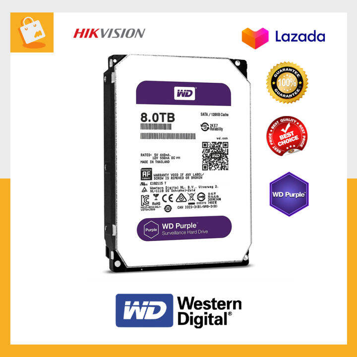 Video Surveillance WD82PURX-78 8TB Hard Disk Western Digital Storage ...