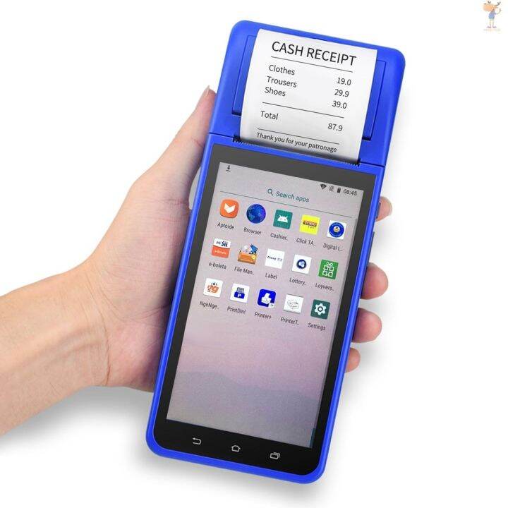 【Ready Stock】 Handheld PDA Smart POS Receipt Terminal Printer Android 8 ...