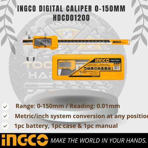 Ingco Digital Caliper 0-150mm HDCD01200 | Lazada PH