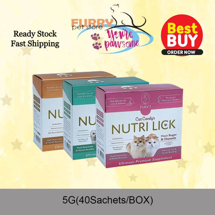 Nutrilick Cat Premium Nutritional Supplement Cat Vitamin - (40Sachets ...