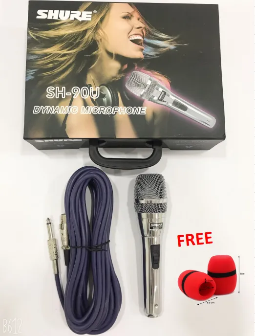 With Free Foam Shure SH-90U Professional Vocal Dynamic Microphone (Orginal) | Lazada PH